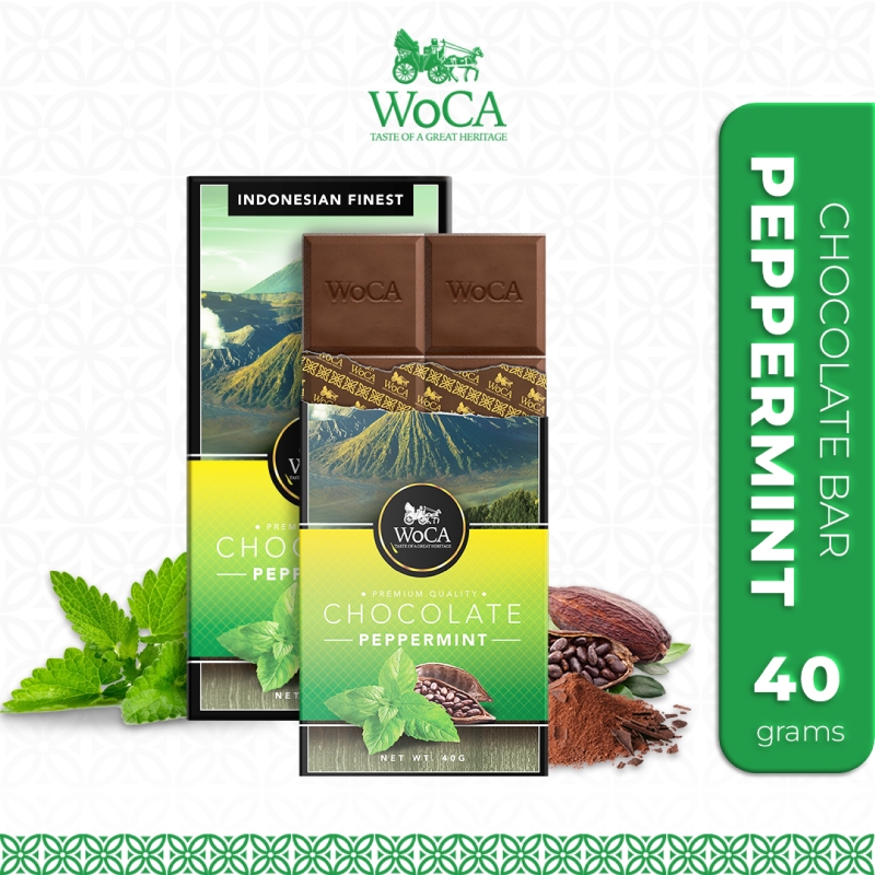 WoCA Premium Chocolate Indonesian Finest Peppermint 40 gr | Shopee ...