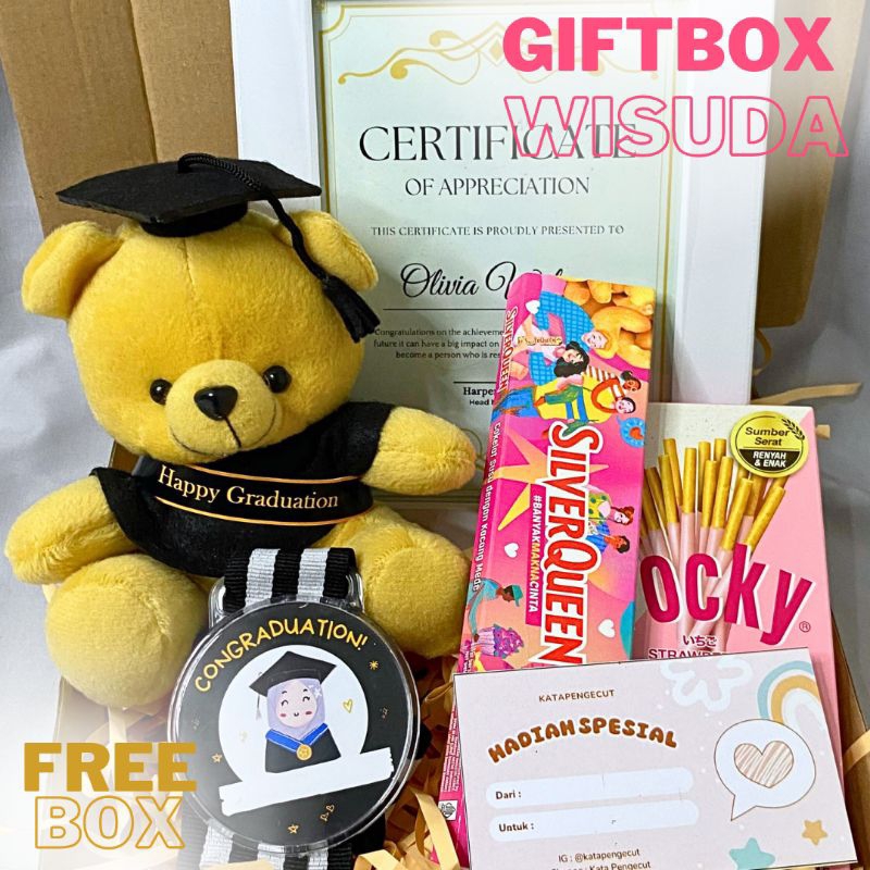 Hampers PACKAGE GIFTBOX SOUVENIR pink edition graduation VERSION ...