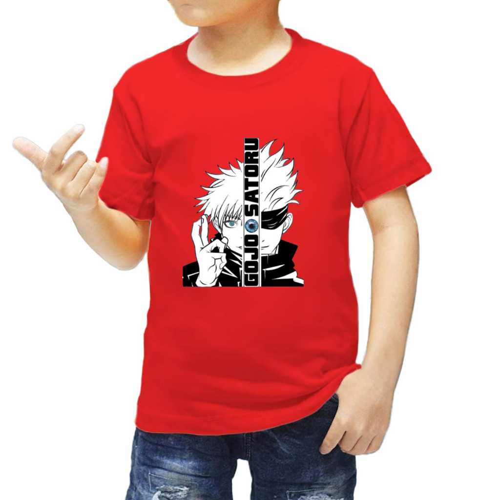 Gojo satoru motif boys' t-shirts | Shopee Singapore