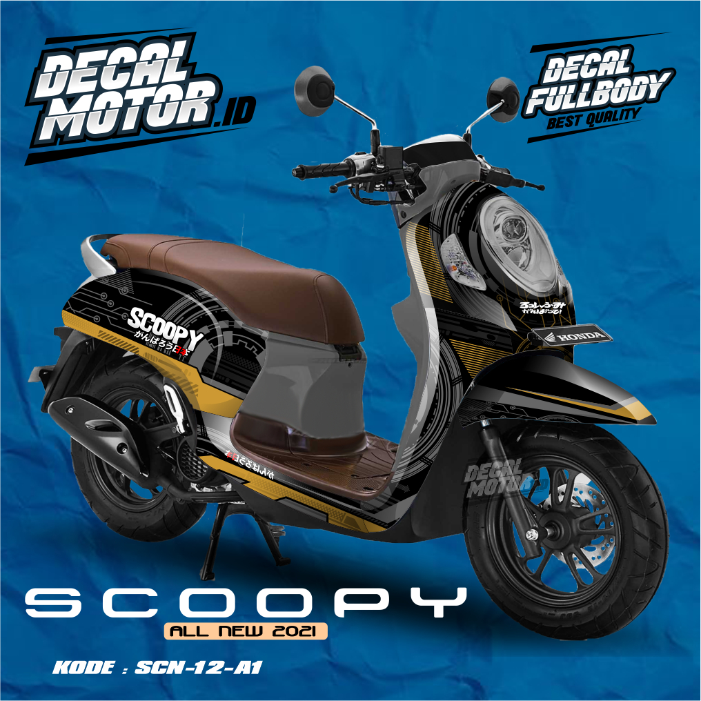 New 2021 Scoopy Fullbody Sticker Decal Simple Line Design - SCN Code ...