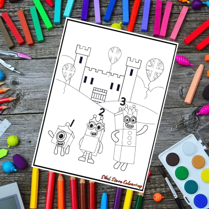 Numberblocks & Friends Series Children's Coloring Paper/Drawing Paper ...