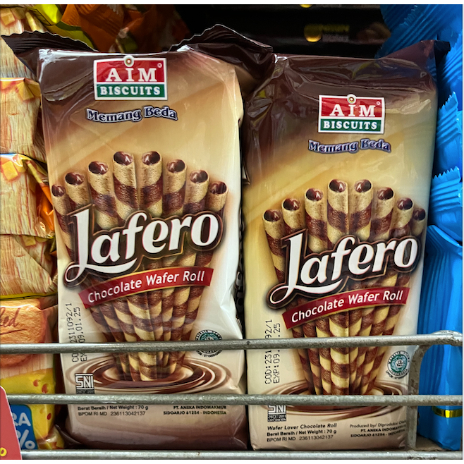 Snack Aim Biscuits Lafero Chocolate Wafer Roll 70gr | Shopee Singapore