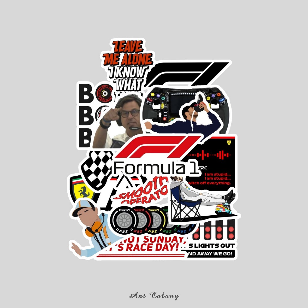 Sticker Pack Formula 1 Sticker Vinyl Doff Laminate | F1 Boxboxboxbox ...