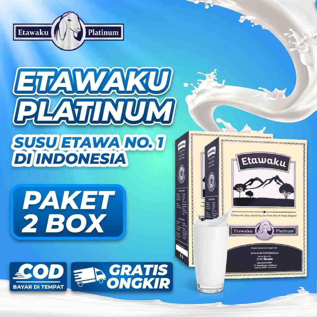 Etawaku Platinum Package Of 2 Boxes Of Goat Milk Etawa Powder Pure Low ...