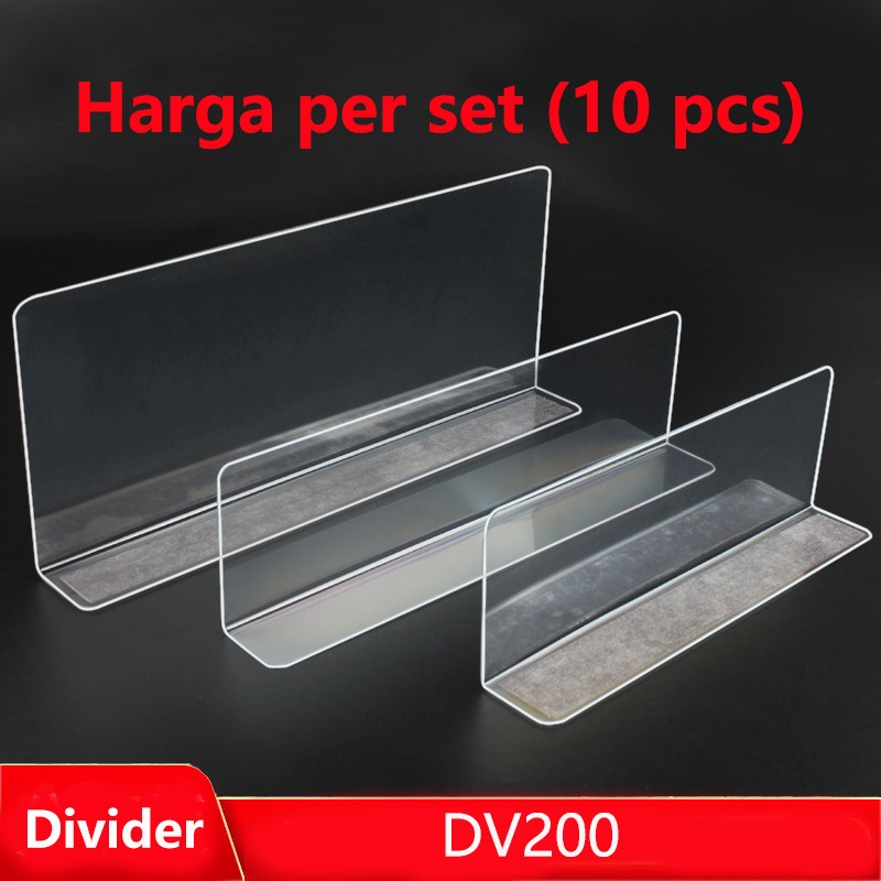 Plastic Divider DV200 (1 set = 10 pcs) Length 200mm Shop Display Tool ...