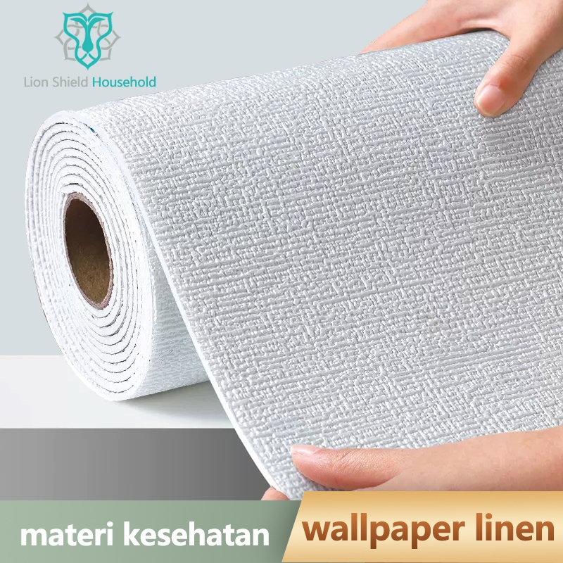 Linen Roll Wallpaper Wall Sticker Room Decoration Wall Sticker wallfoam ...