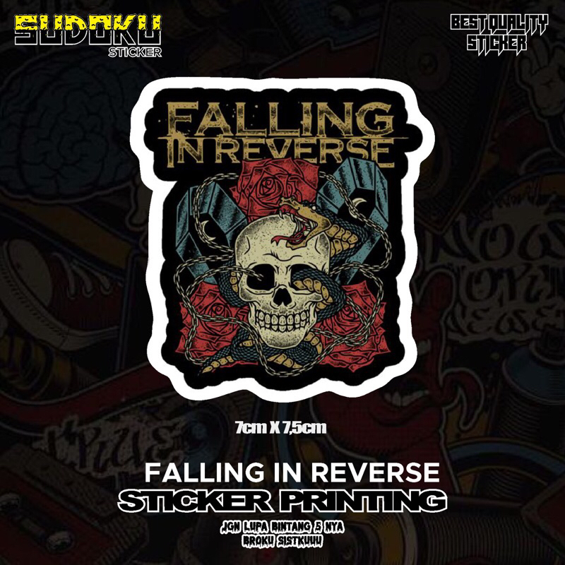 STICKER PRINTING STICKER FALLING IN REVERSE BAND VIRAL | Shopee Singapore