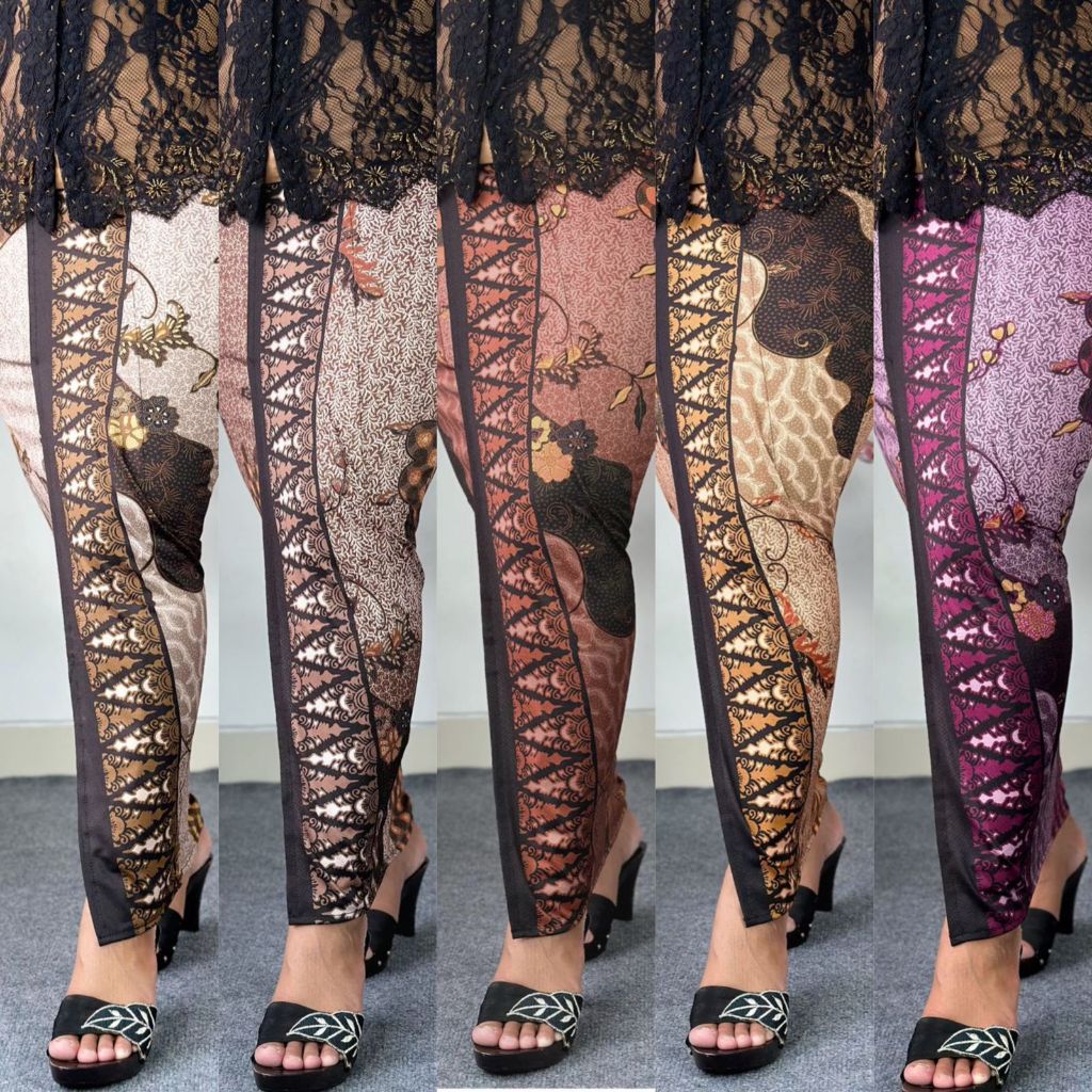 Kamen Span Batik Skirt BecomesT Songket Strait Stretchy Bottoms Instant ...