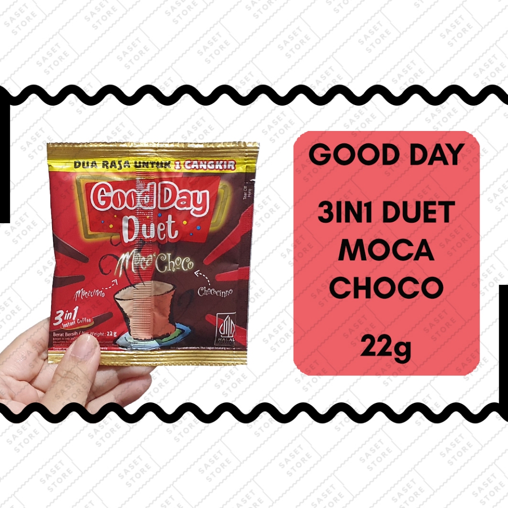 Good Day Duet Moca Choco 22g Sachet Instant Coffee Powder 3 in 1 ...