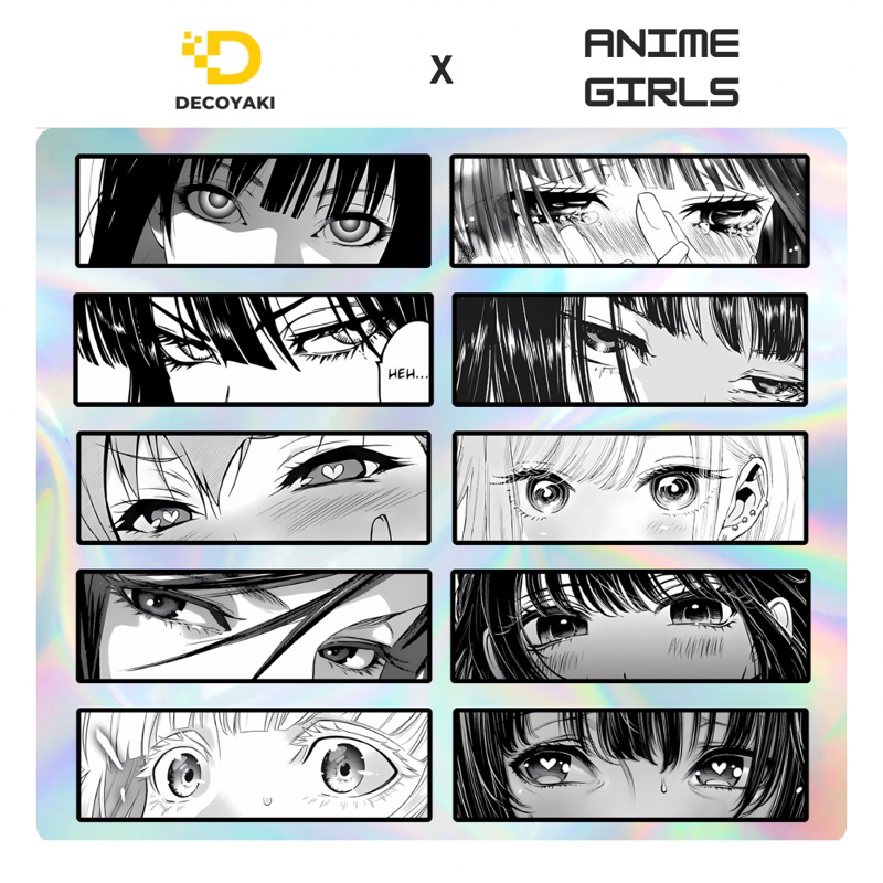 MATA Anime Eyes Hologram Slap Sticker, Anime Eyes Hologram Sticker ...