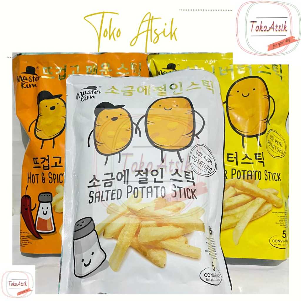 Master Kim potato snack - Salted - Spicy - Honey butter/ potato chips ...