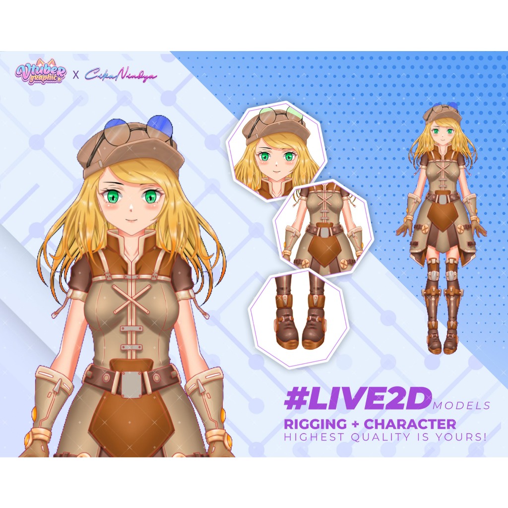 Look Stunning in Streaming with Innovative Model Vtuber Live2D, Live2D Streaming Vtuber, Vtuber ...
