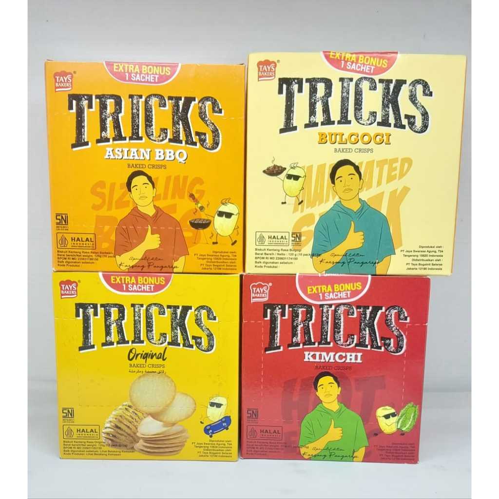 TRICKS BOX Snack Potato Chips Crisps Bulgogi/Kimchi/Asian BBQ/Original ...