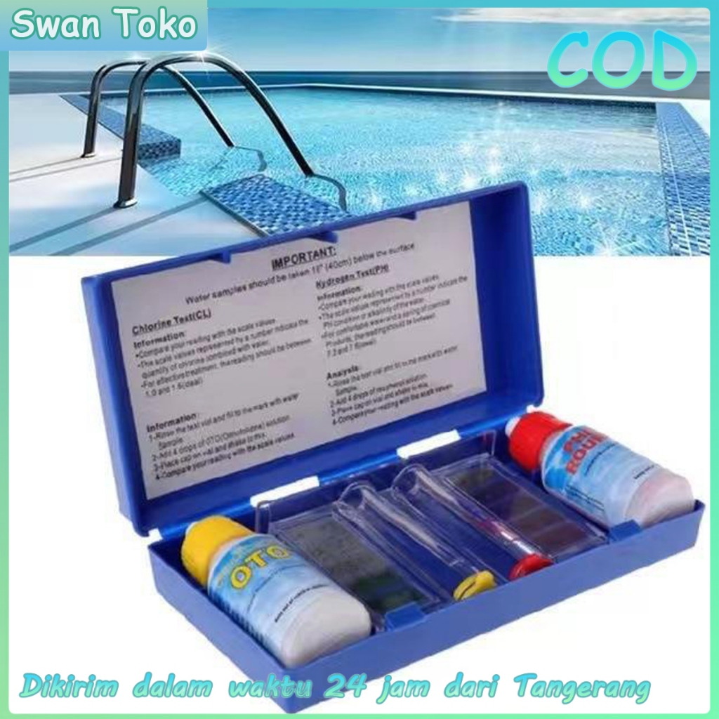 1 Set of Chlorine Water Test Kit for Hydroponic Swimming Pool PH Test ...
