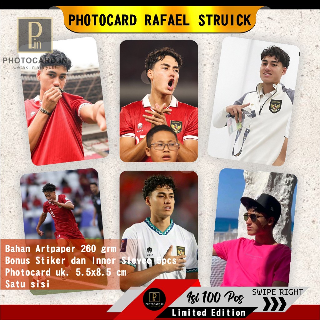 Photocard Rafael Struick Contents 100pcs (Free Sticker And Inner 5pcs ...