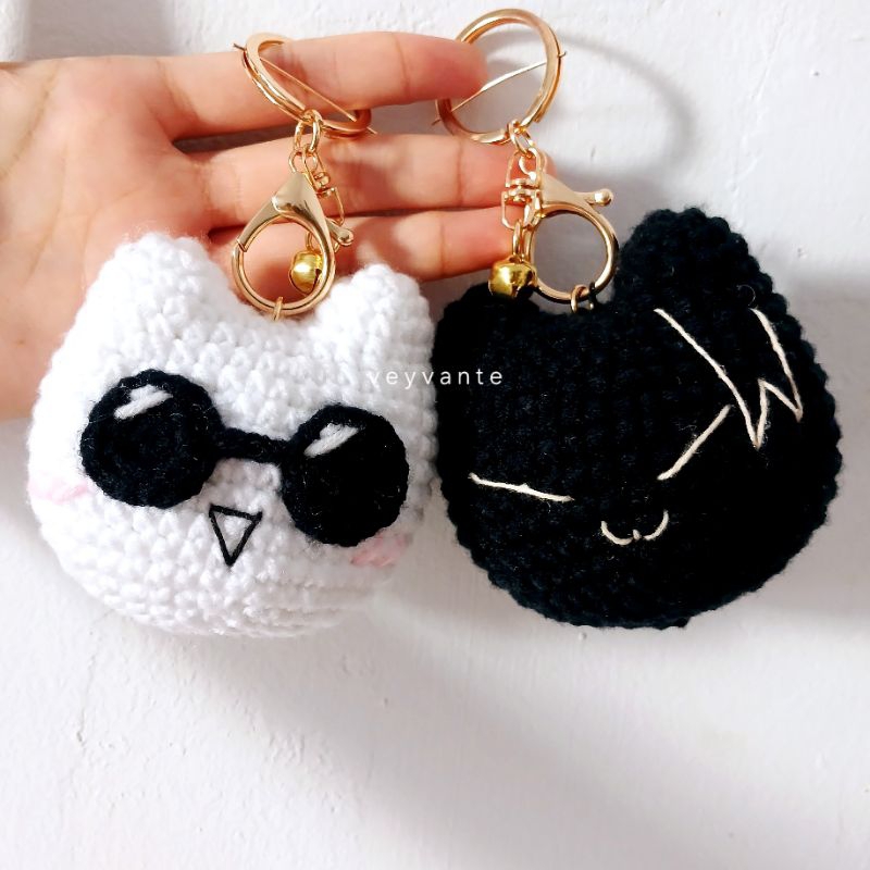 Gojo Satoru x Geto Suguru cat Keychain crochet jujutsu kaisen ...