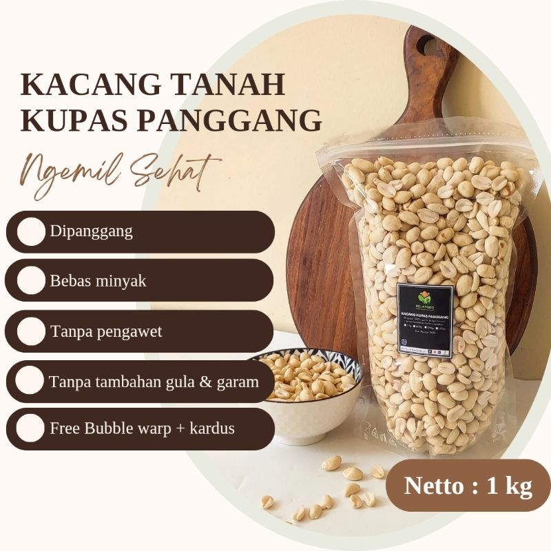 1kg ROASTED Peeled PEANUT Ready To Eat - PREMIUM ROASTED PEANUT ...
