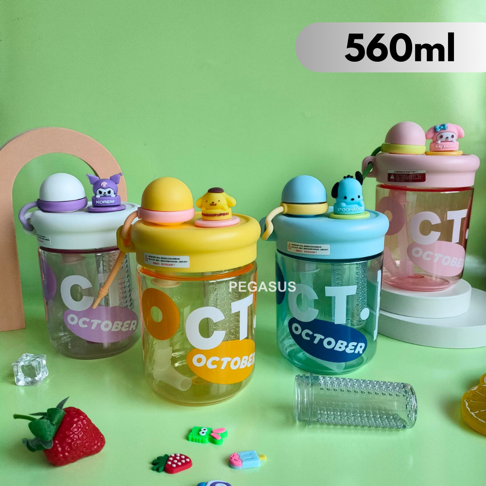 Children's Drinking Bottle OCTOBER INFUSED WATER SANRIO Character 560ML ...