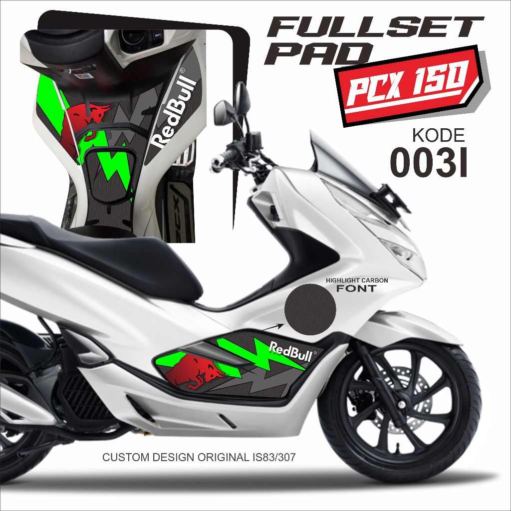 Full Set Honda Pcx 150 Sidepad Tankpad Variation Sticker Code 004 ...