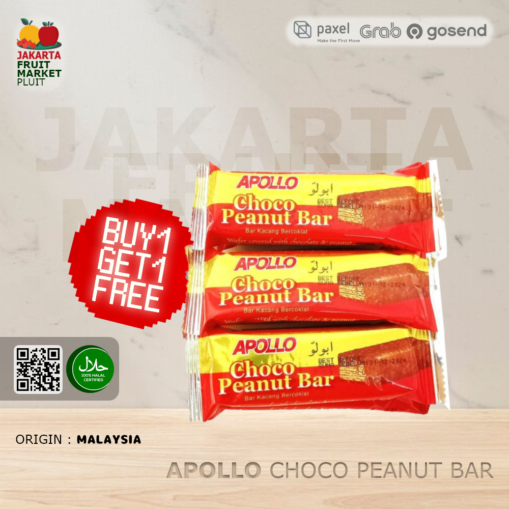 BUY1 GET1 FREE! APOLLO CHOCO peanut BAR snack nostalgia viral malaysia ...
