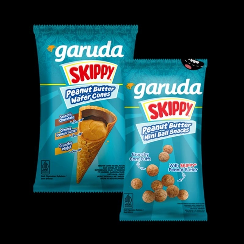 Garuda Skippy Butter Wafer Cones 15g Mini Ball Snack 20g | Shopee Singapore