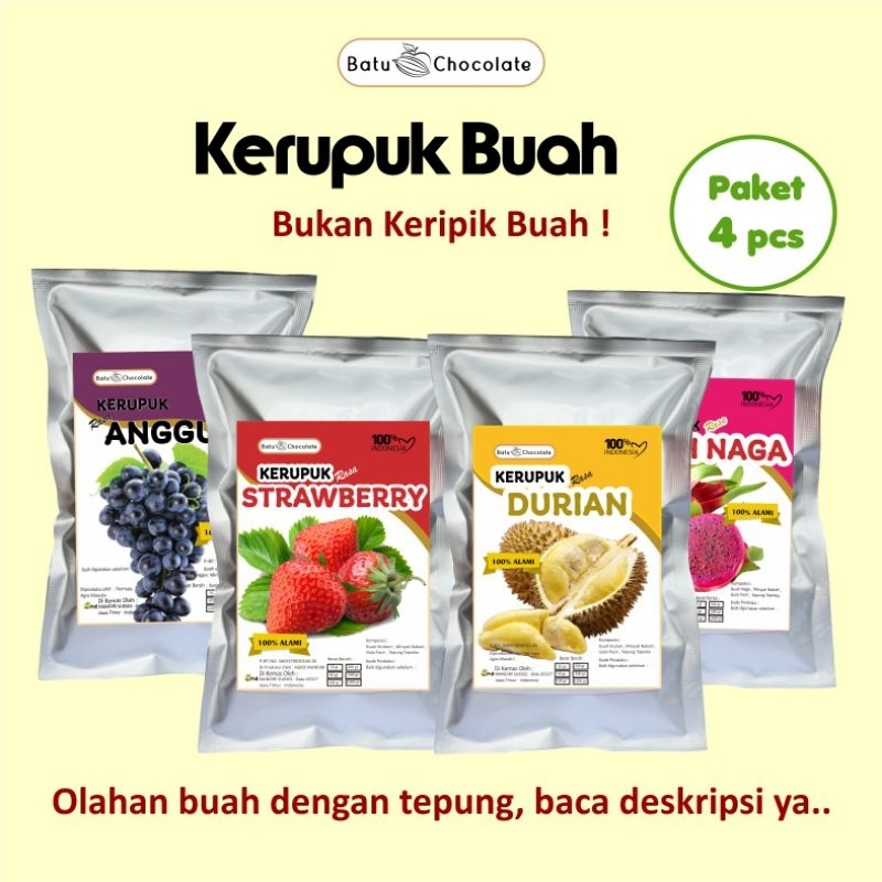Batu chocolate - Fruit Cracker Package Contains 4 pcs Mixed Flavor ...