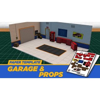 Diy Papercraft Diorama Garage Props Paper Craft Minature Garage ...