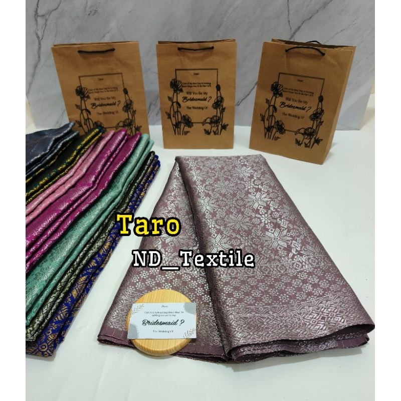 Free CARD AND PAPERBAG/Bridasmaid Package Songket Material/Woven ...