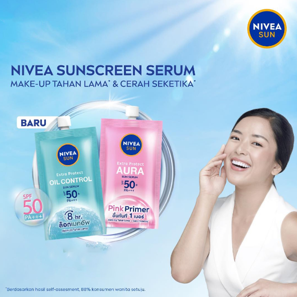 Nivea Extra Protect Sun Serum SPF50+ PA+++ 7ML SACHET Aura/Oil Control ...