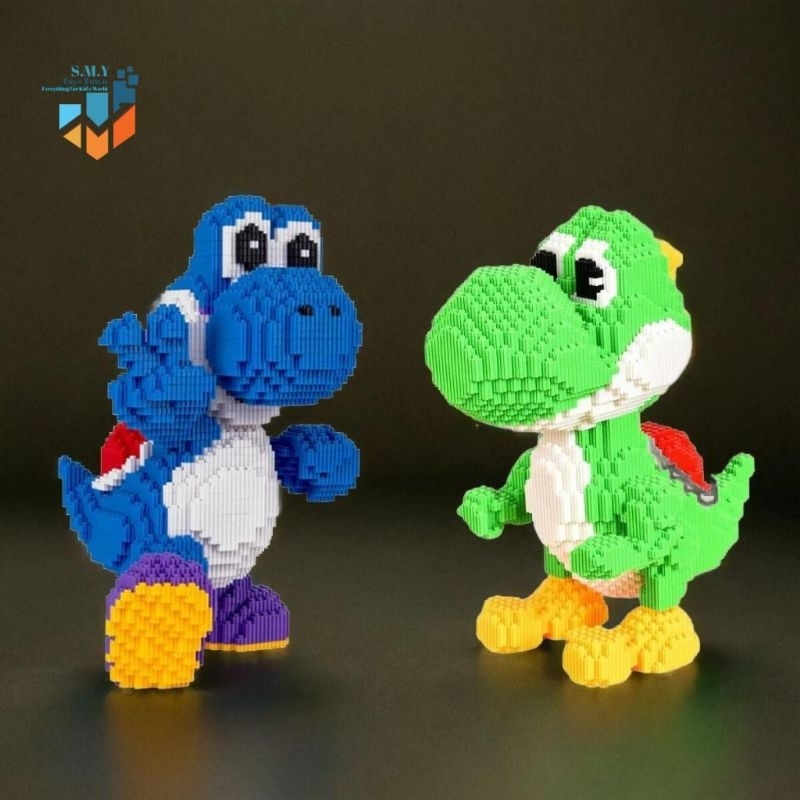 Tsc Nano Blocks Super Mario Yoshi Dragon 3D Model, Building Blocks Toys ...