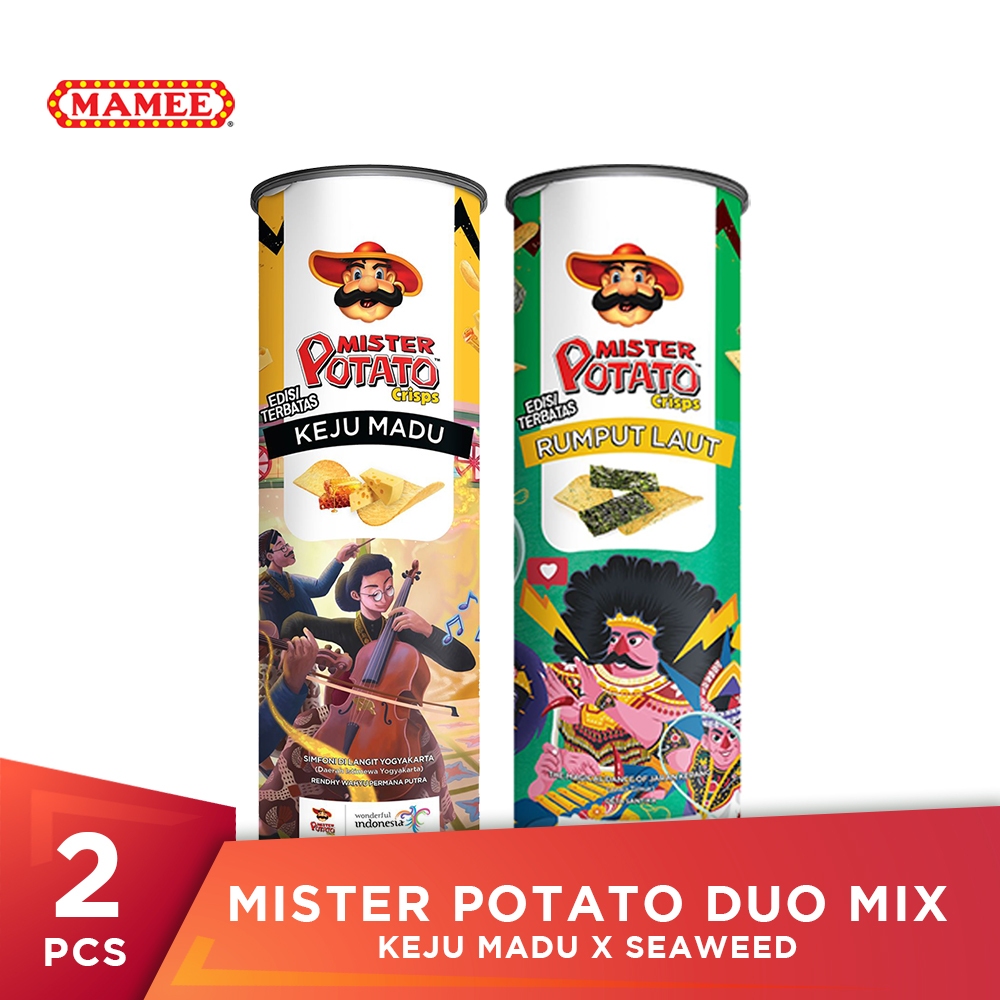 Mister Potato Crisps Duo Mix - Honey x Seaweed Cheese | Shopee Singapore