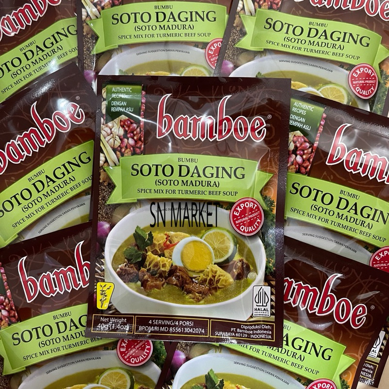 Bamboe Beef Soto Seasoning (Madura) 40 gr | Shopee Singapore