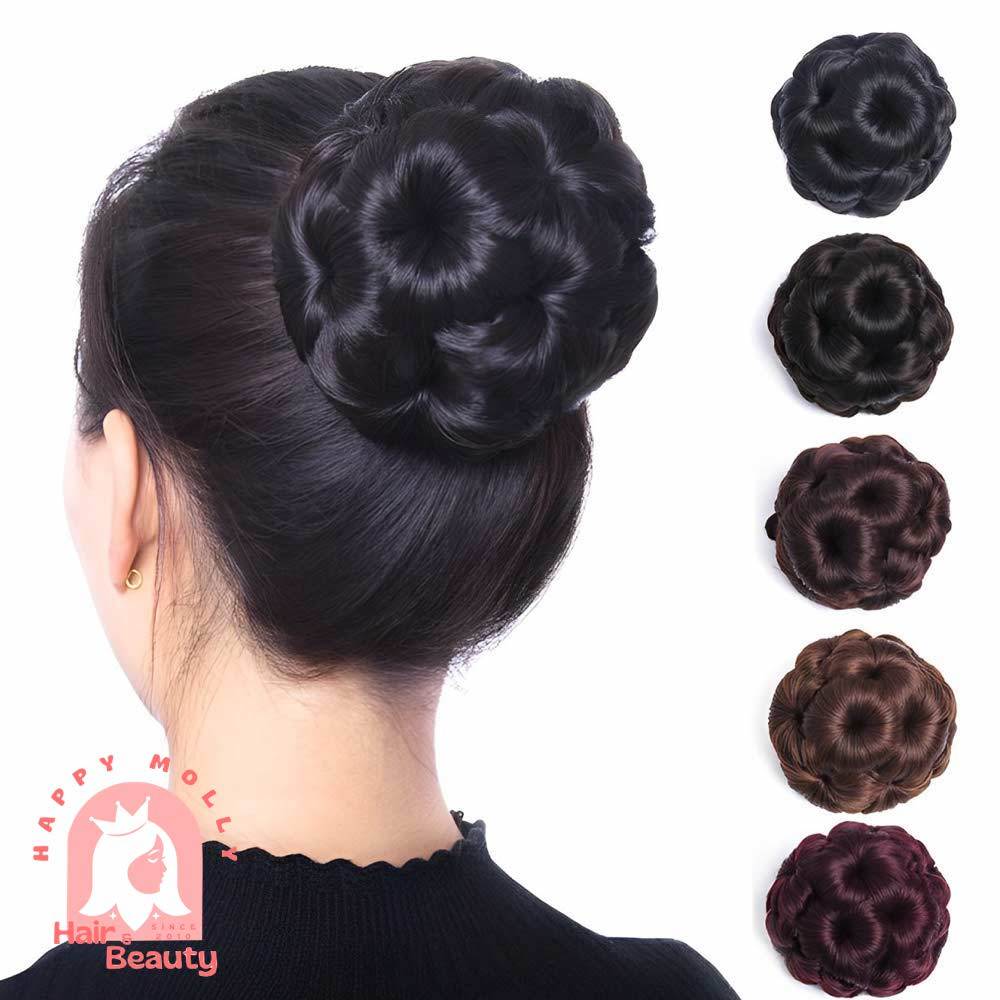Fun Bun Wig Bun - Korean Women's Hair Bun Clip - Instant Bun W8361 ...