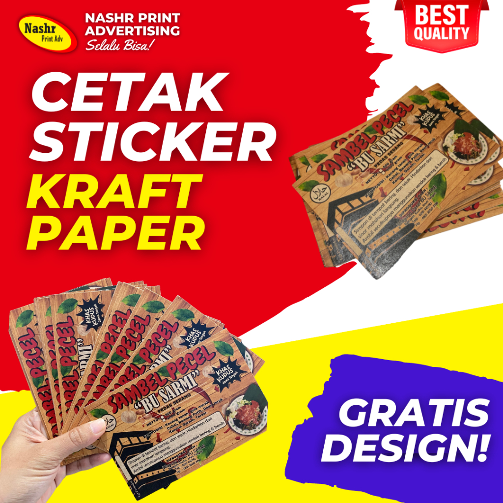 Kraft STICKERS | Label Sticker | Logo Sticker | Chocolate Sticker ...