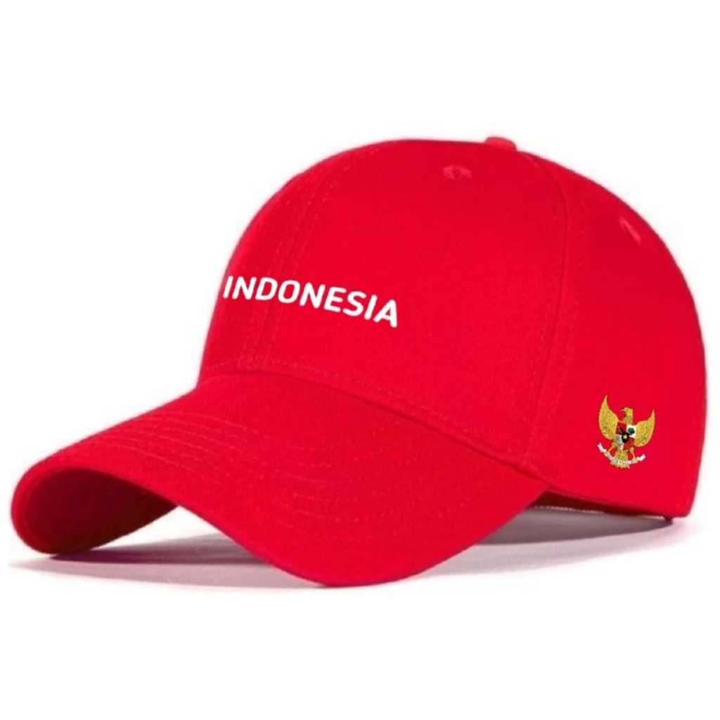 MERAH Indonesian Supporter Baseball Cap Red and White Men's and Women's ...