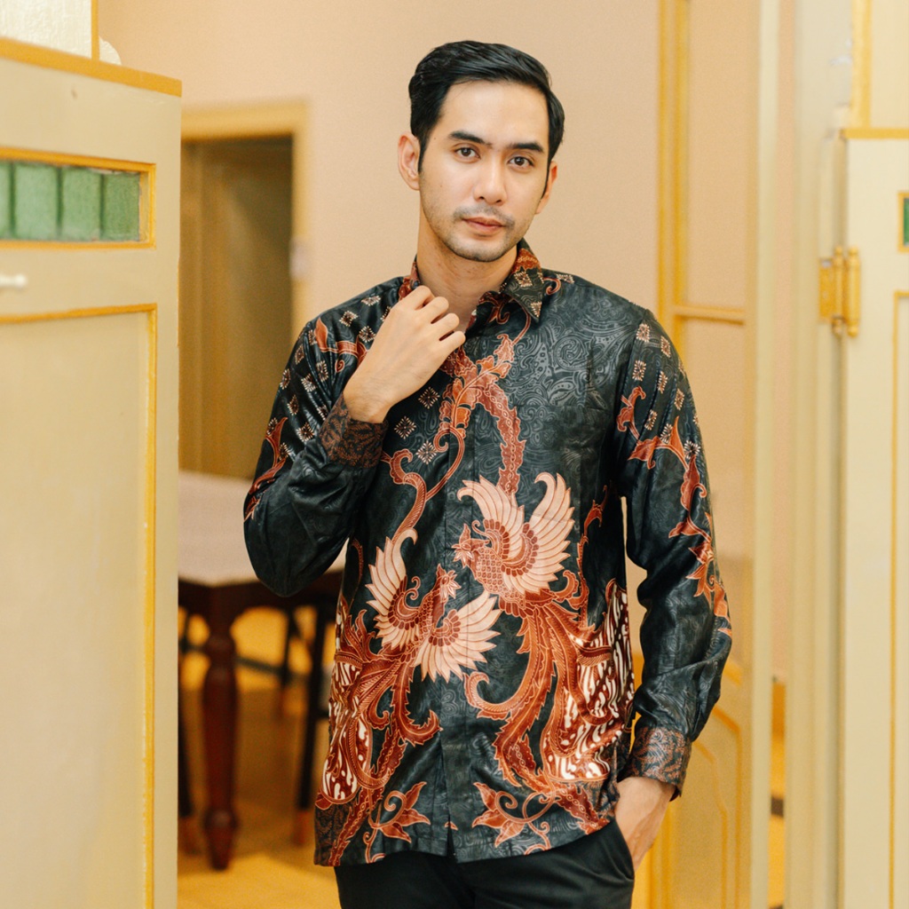 KEMEJA Hadinata Batik Men's Batik Long Shirt Semi Silk Indrayana Inaya ...