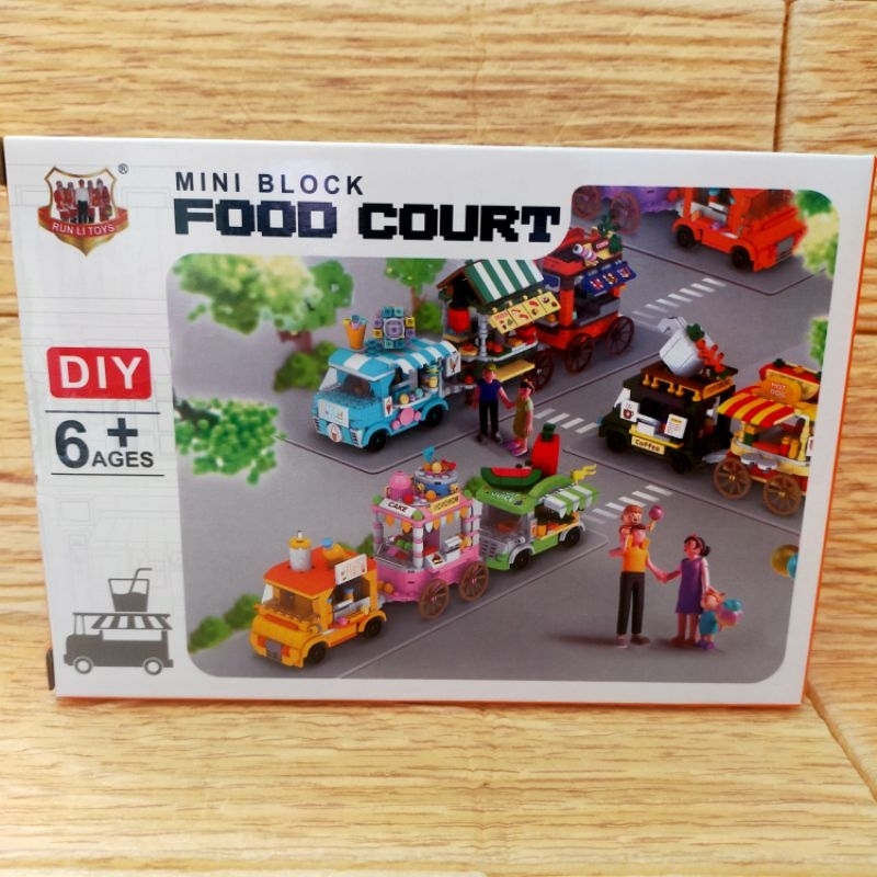 Brick mini block food court 2111 food stall cake stall oden stall hot ...