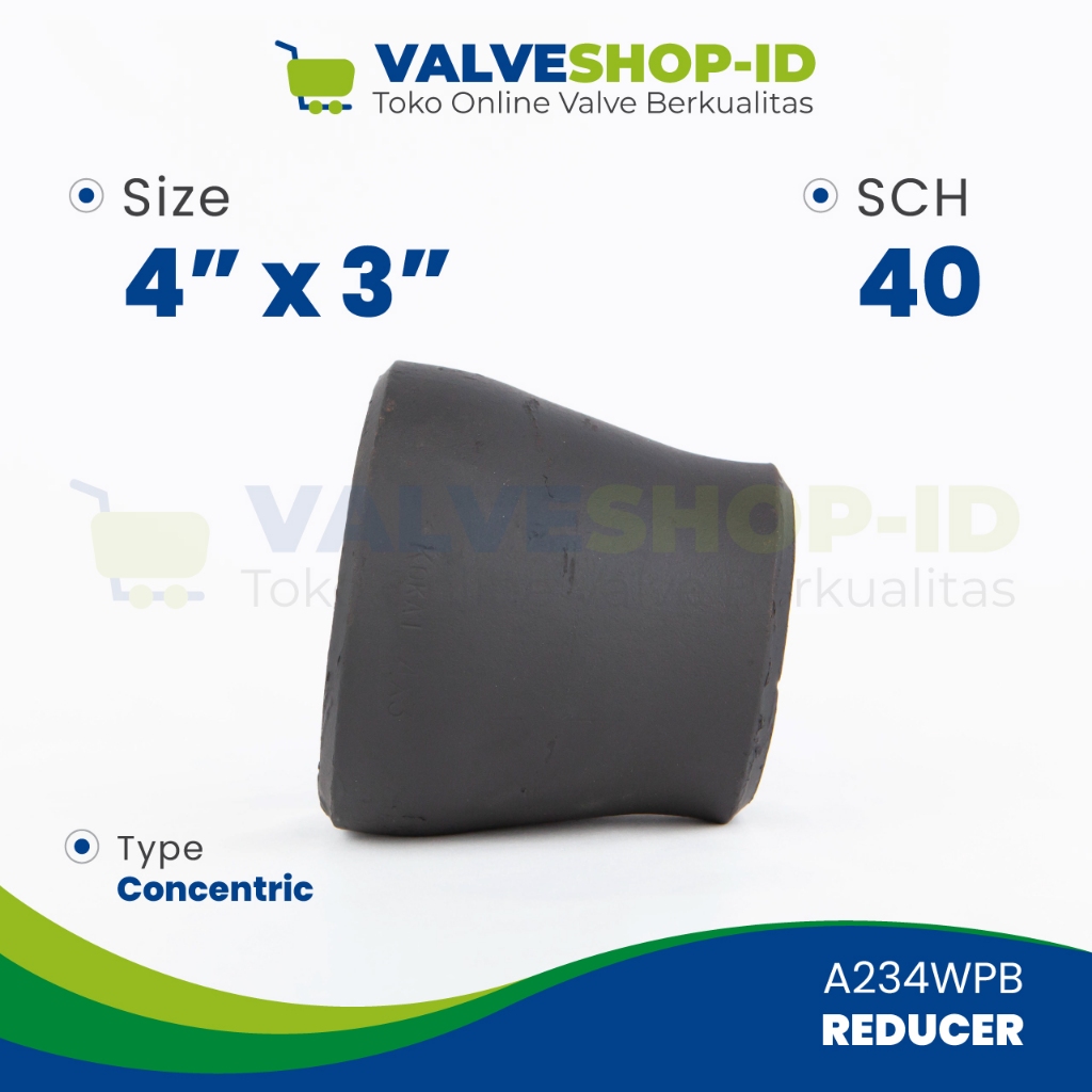 Reducer 4x3 SCH40 Cast Steel A234WPB | Shopee Singapore