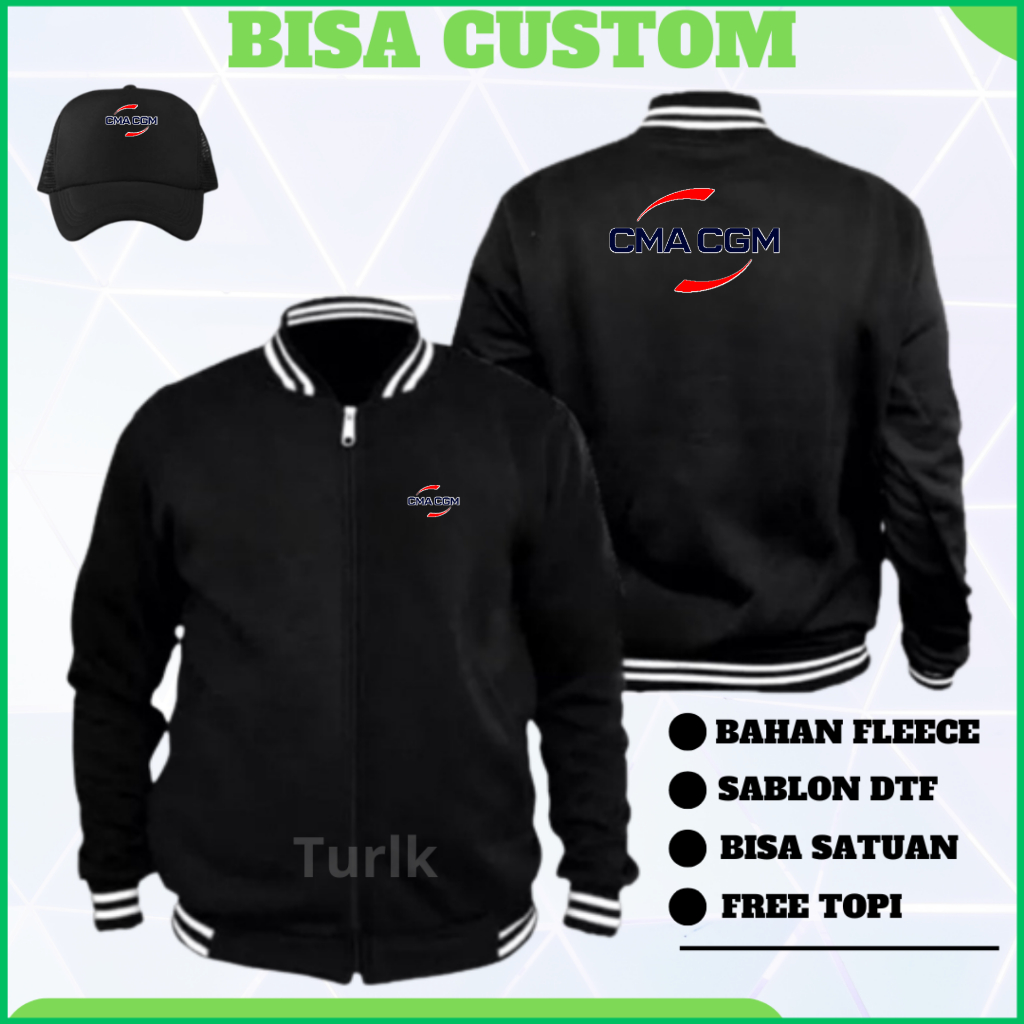 CMA CGM Jacket Custom CMA CGM Varsity Jacket | Shopee Singapore