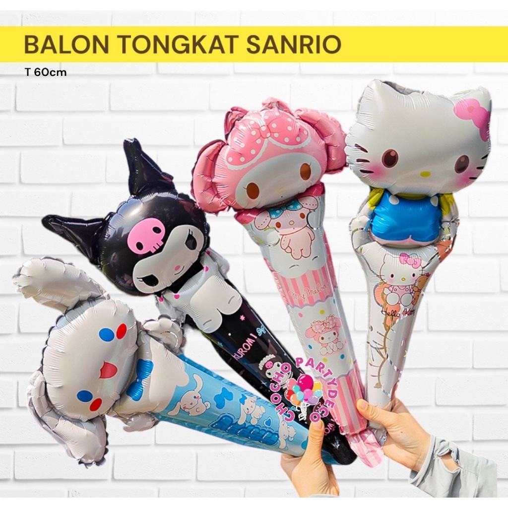 Sanrio Kuromi STICK Balloons / Kuromi Sanrio Foil Balloons | Shopee ...