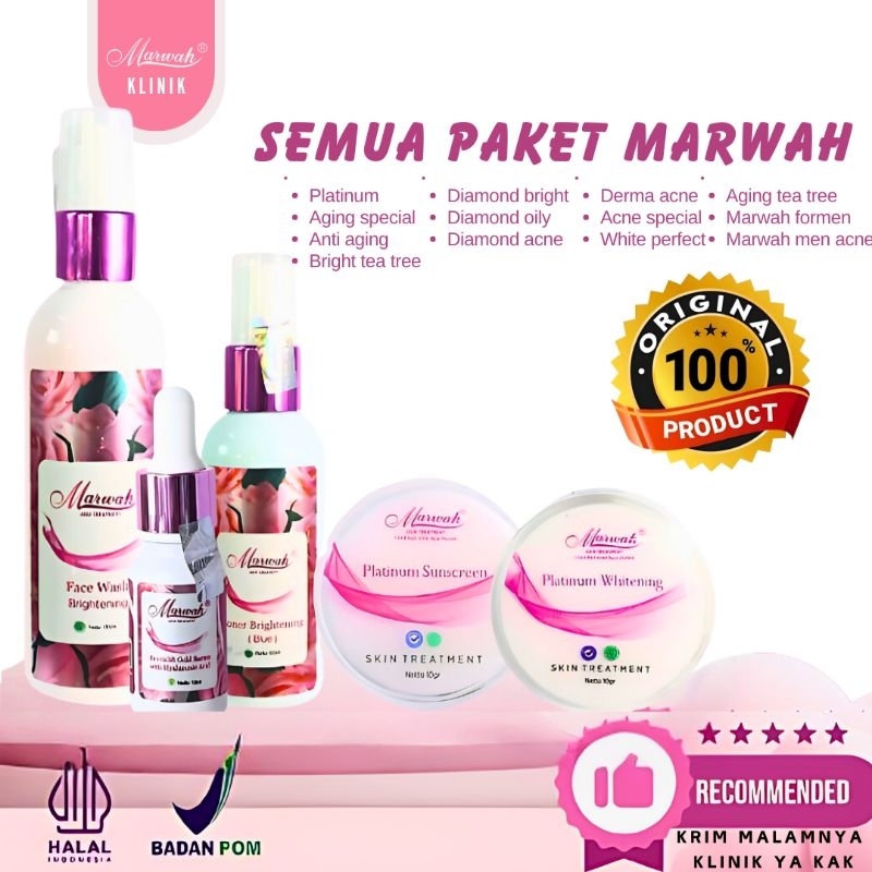 HITAM PUTIH Original Marwah skincare all packages free gift Marwah ...
