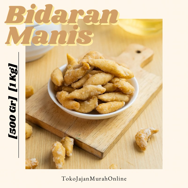 Sweet Bidaran Snack Crispy & Crunchy Snow Sugar Viral Snack [500 gr] [1 ...