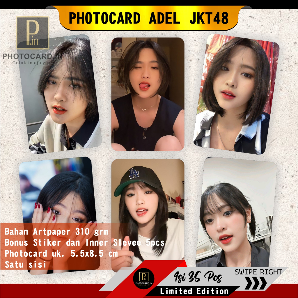 Photocard JKT48 Edition Adel JKT48 Contents 35pcs Premium Thickness 310 ...