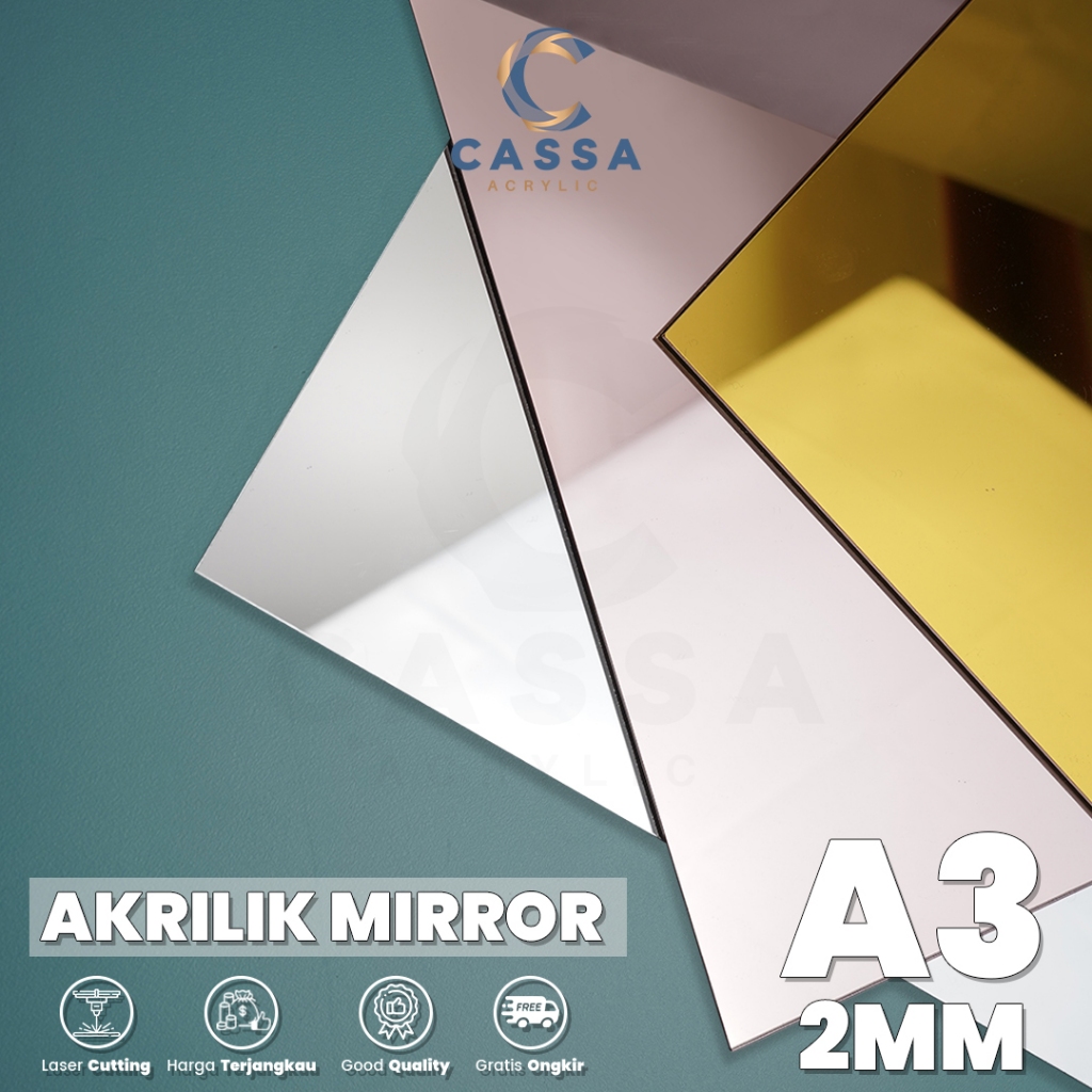 MERAH Acrylic Sheet Mirror A3 2mm / Acrylic Sheet Gold Silver Rose Gold ...