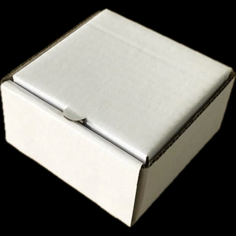 PUTIH 10x10x5 cm plain cardboard white kraft die cut pizza packaging ...