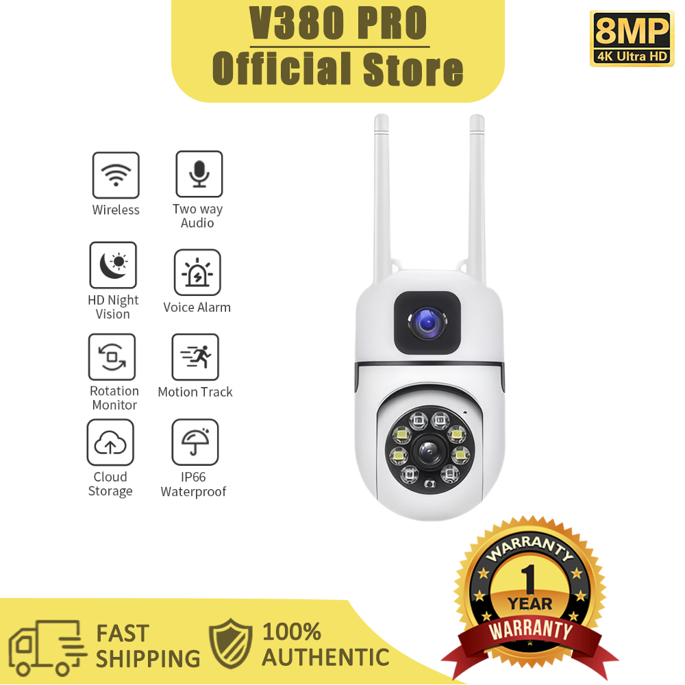 Cctv Camera Y33A V380 Pro Dual Lens Wireless Outdoor Waterproof PTZ ...