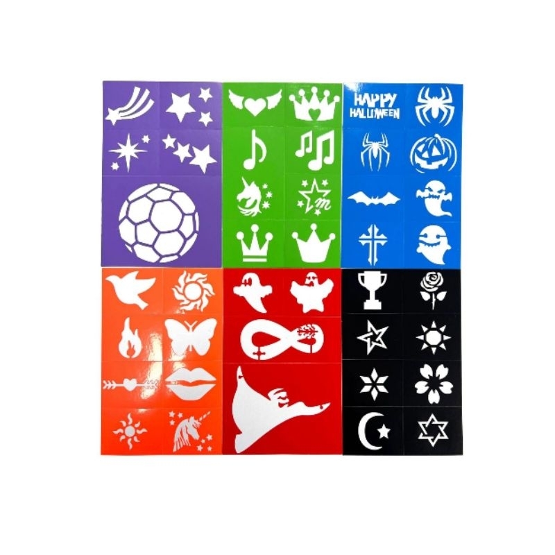 32 Body and Face Painting sticker templates Face Painting Stickers 32 ...