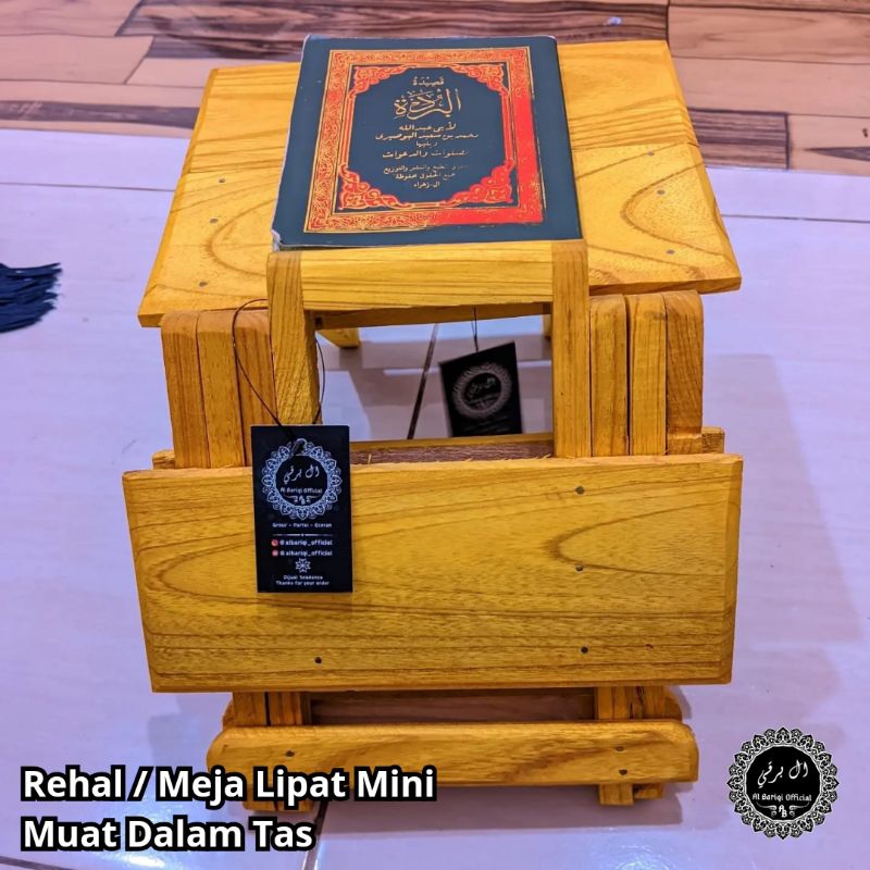 LOKAL KAYU Rehal Rekal Mini Folding Table Small Koran Table Thin Light ...