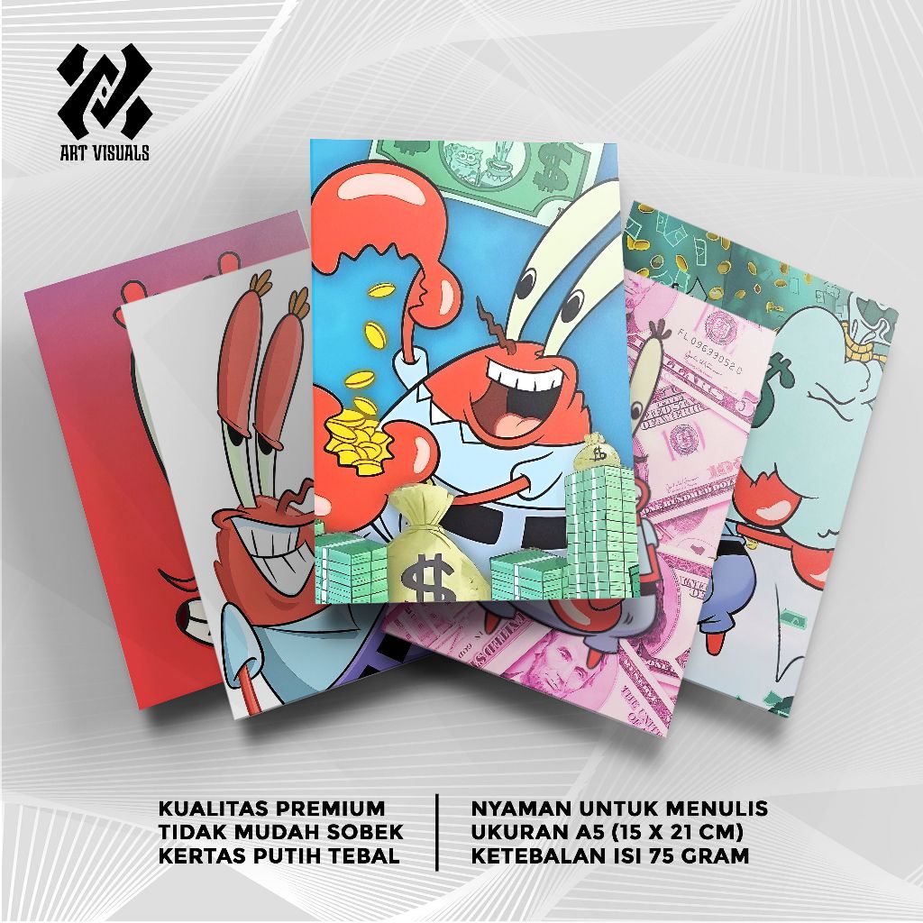 The Most Complete SpongeBob SquarePants Mr Crab Theme Custom Notebook ...