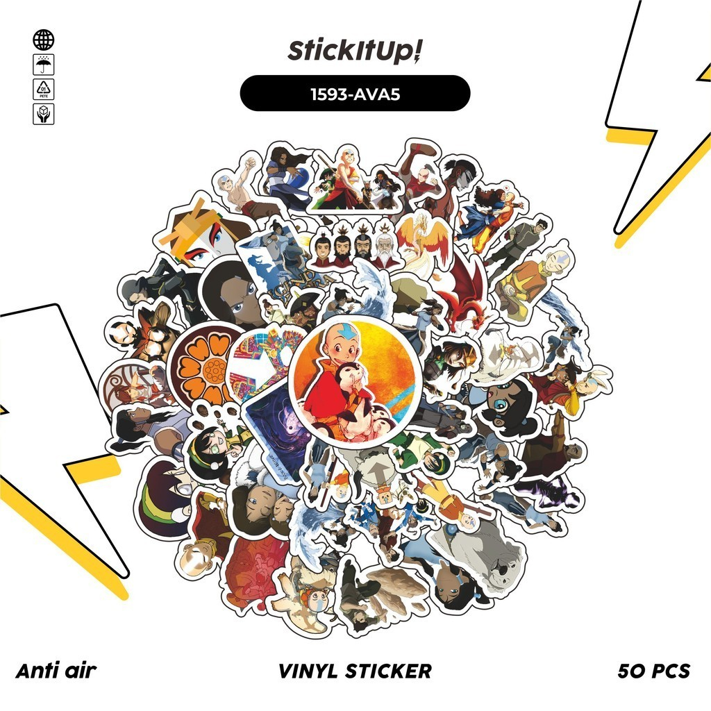 100 Pcs Sticker Pack NICKELODEON SERIES AVATAR BENDER CHARACTER MIX 05 ...